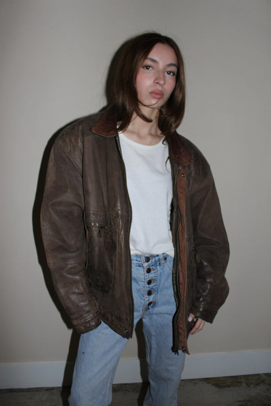 Vintage Leather Flight Jacket – NA NIN