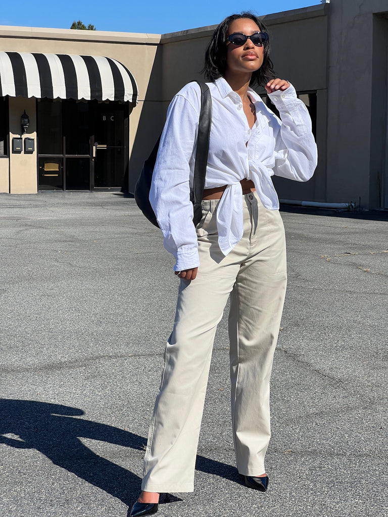 Na Nin Ingrid Cotton Twill Carpenter Pant / Available in Espresso & Sa ...