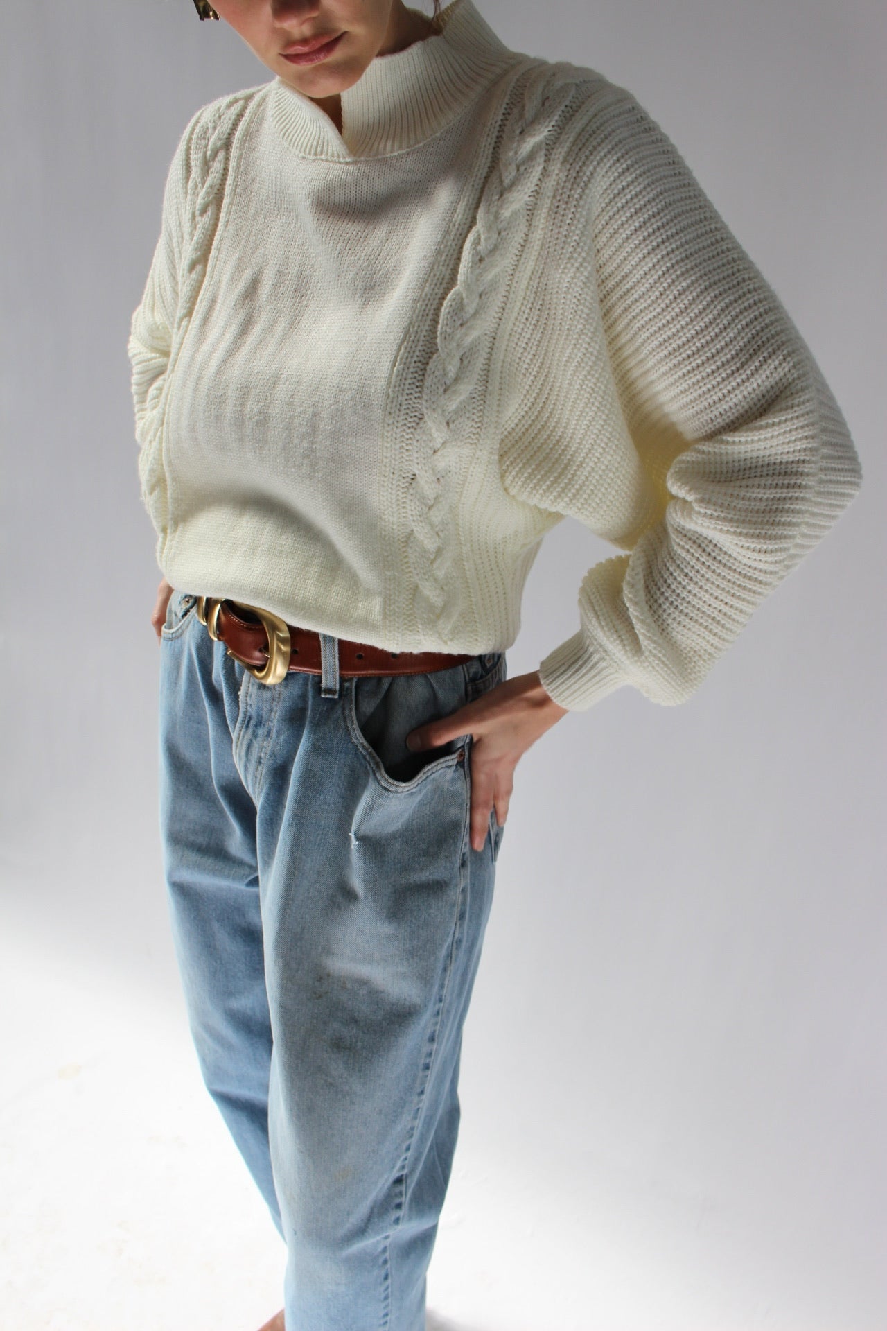 Vintage Ivory Dolman Sleeve Knit – NA NIN